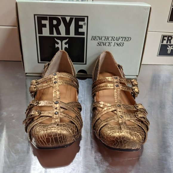 Frye | Shoes | Frye Anna Multi Strap Gold | Poshmark